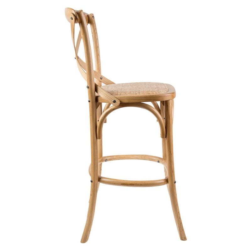 Salhouse Birch Timber Cross Back Counter Stool, Oak