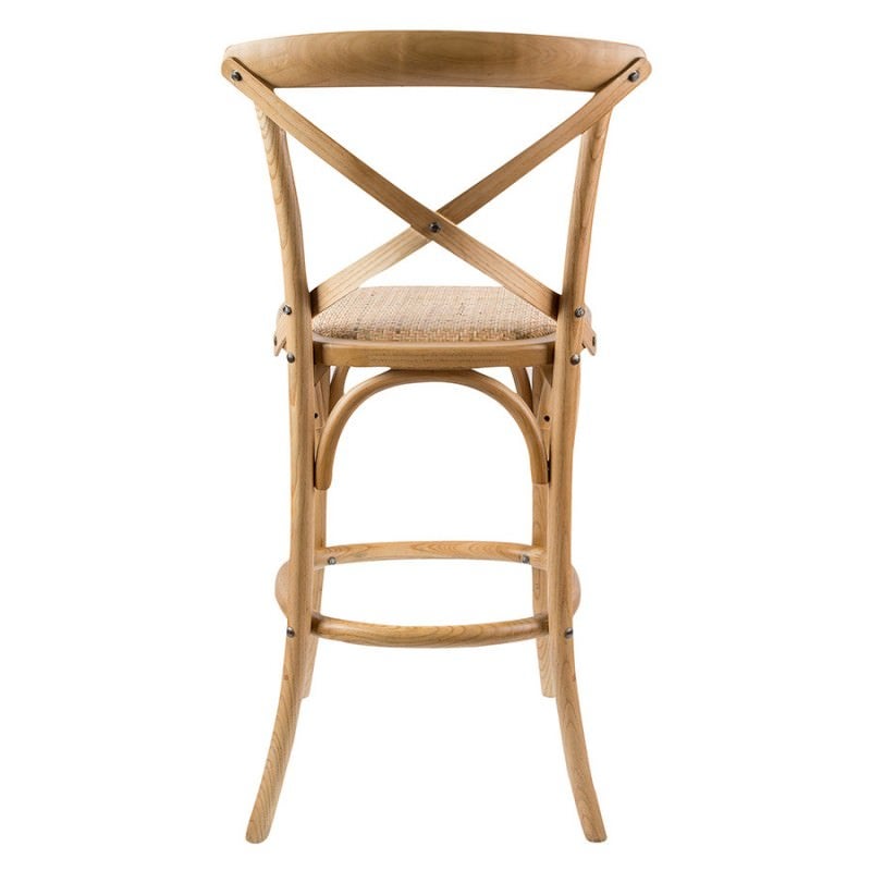 Salhouse Birch Timber Cross Back Counter Stool, Oak