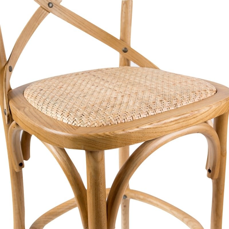 Salhouse Birch Timber Cross Back Counter Stool, Oak