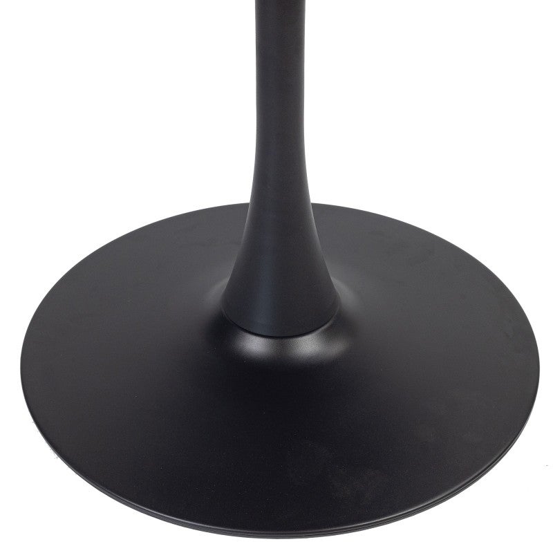 Orbit Wood & Metal Round Dining Table, 100cm, Natural / Black