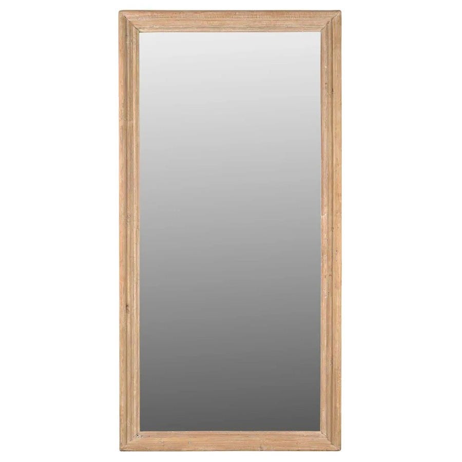 Hebera Vintage Teak Timber Frame Floor Mirror 230cm