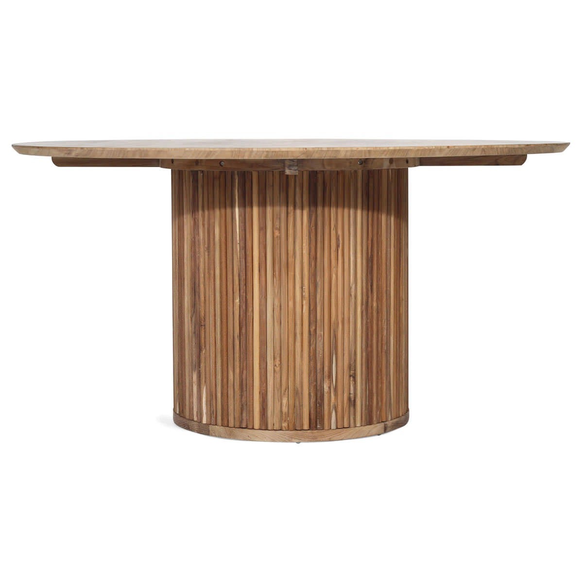 Leste Teak Timber Round Dining Table, 150cm, Natural
