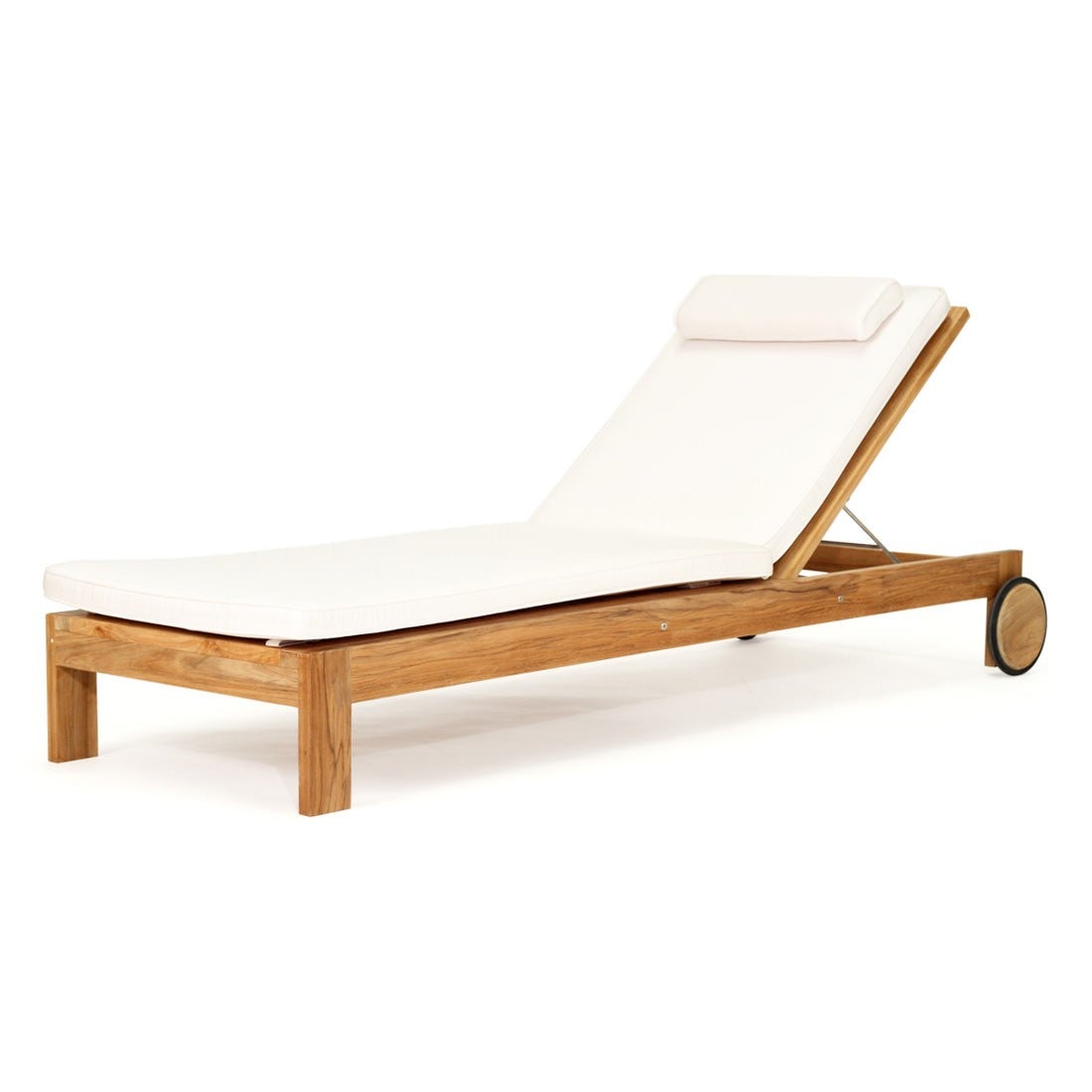 Opoa Teak Timber Outdoor Sun Lounger