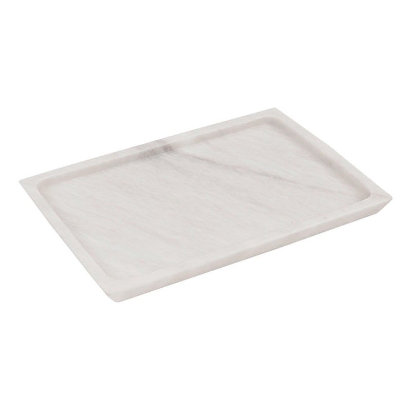 Marcellus Marble Rectangular Tray, White