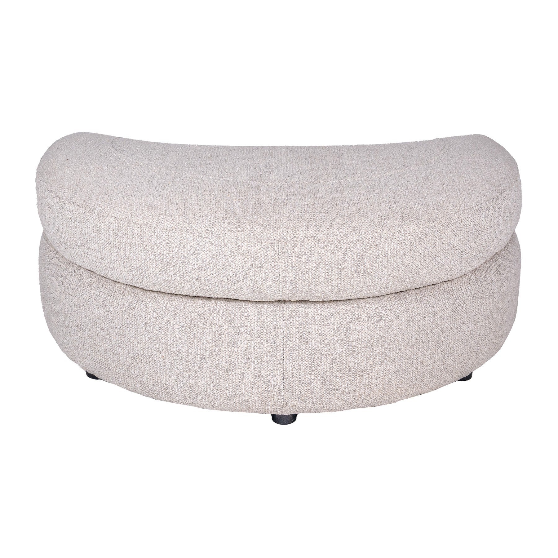 Luvina Fabric Curved Ottoman, Large