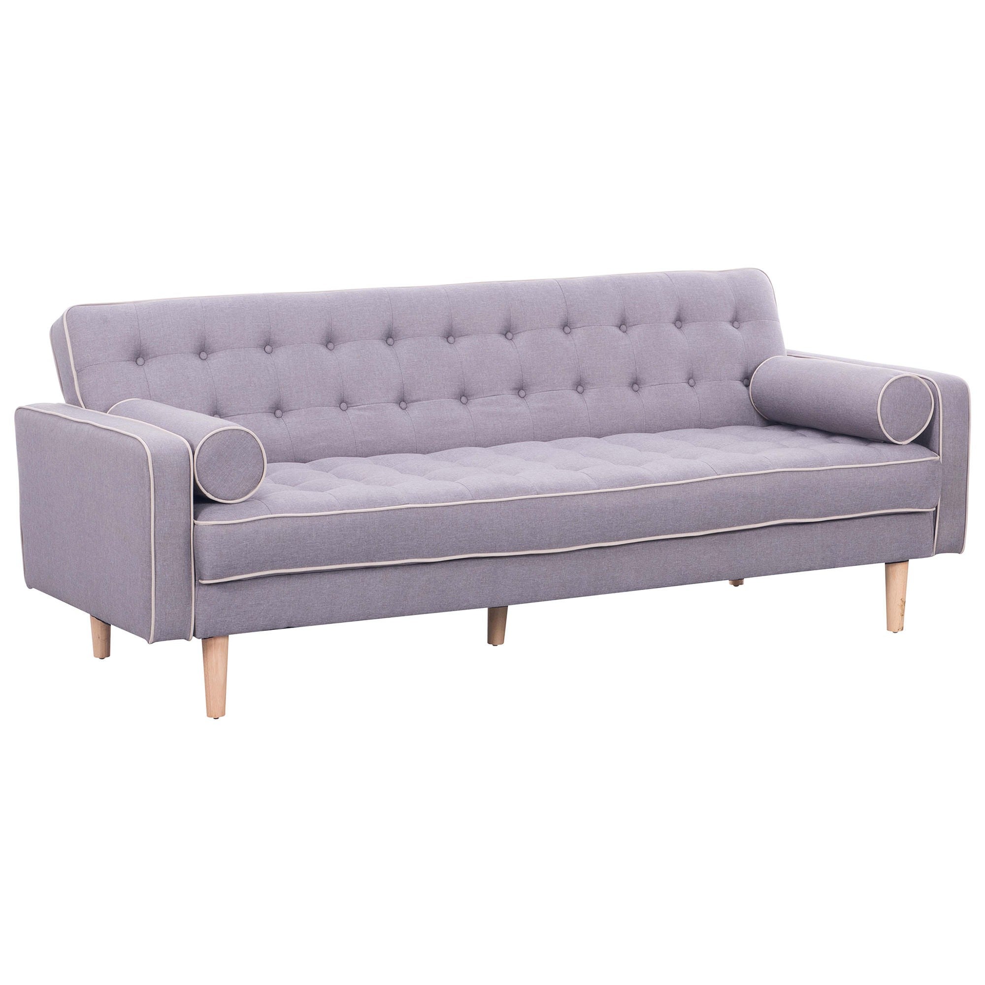 Mecron Fabric Click Clack Sofa Bed, 3 Seater, Grey