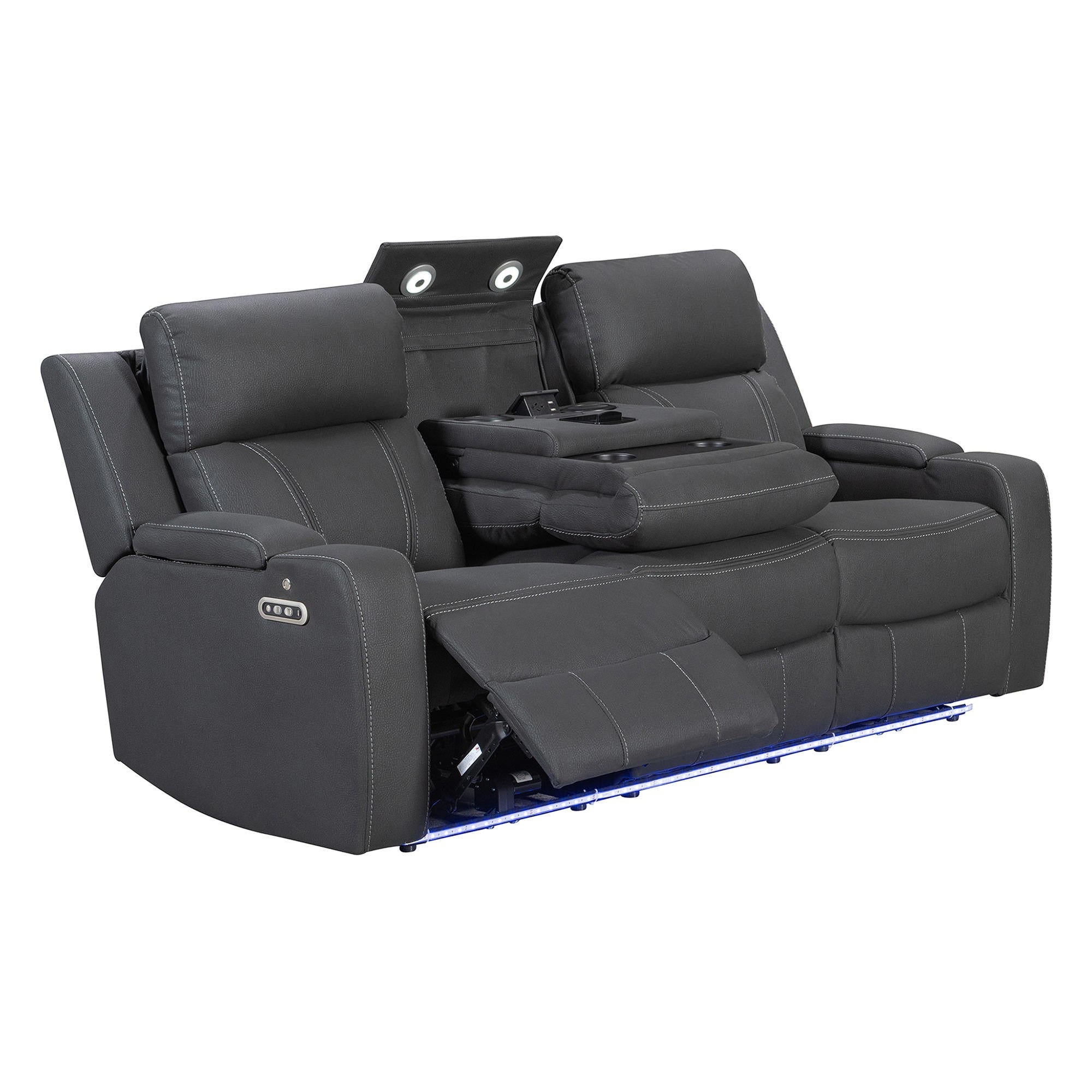 Black suede recliner store