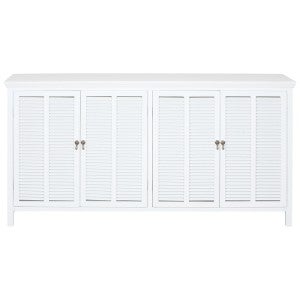 Louvre Timber 4 Door Buffet Table, 175cm, White