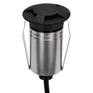Emit IP67 Exterior LED Inground Light, 4-Way, 2.5W, CCT, Black