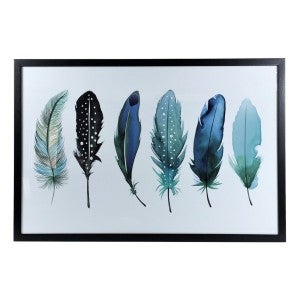 "Feather Storm" Framed Wall Art Print, 105cm