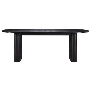 Felna Wooden Oval Dining Table, 220cm, Black