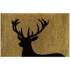 Stag Silhouette Premium Handwoven Coir Doormat, 80x50cm