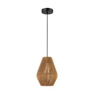 Carter Metal & Paper Rope Pendant Light, Medium, Natural