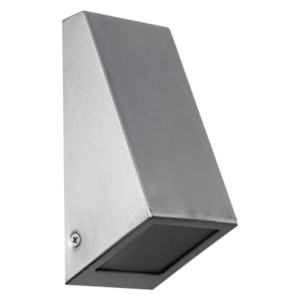 Ault IP44 Exterior Wedge Wall Light, Stainless Steel