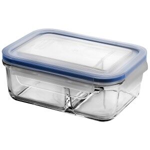 Glasslock Classic DUO Tempered Glass Rectangle Container, 670ml