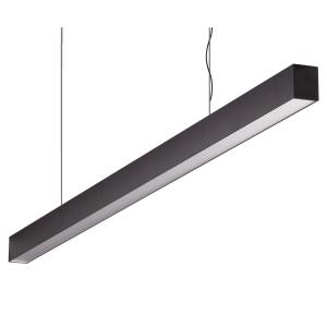 Maxi-40 Aluminium Dimmable LED Linear Pendant Light with Flat Prismatic ...