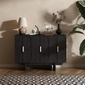 Oaklin Wooden 3 Door Sideboard, 120cm