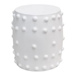 Otto Concrete Drum Stool / Side Table, White