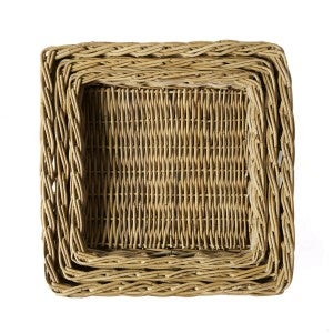 Napa 3 Piece Cane Square Tray Set