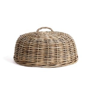 Provence Cane Rattan Oval Cloche, Medium
