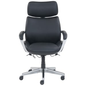 Beautyrest Faux Leather Ergonomic Home Office Chair, Black