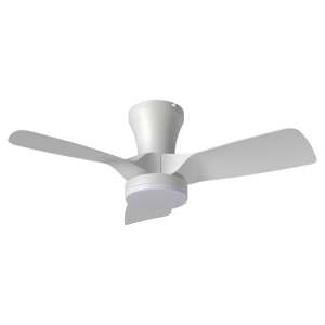 Kiwi Ceiling Fan with Dimmable CCT LED Light, 80cm/32'', White