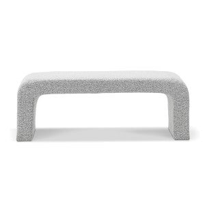 Harper Boucle Fabric Arch Bench Seat, 120cm, Grey Speckle