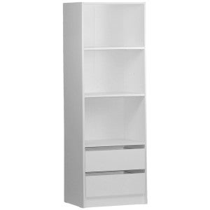 Mission Wardrobe Open Shelf Insert with 2 Drawers, White
