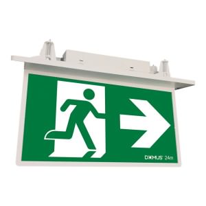 Domus Recessed LED Emergency Exit Light, White