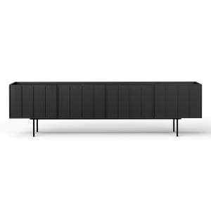 Linea Wooden 4 Door TV Unit, 200cm, Black