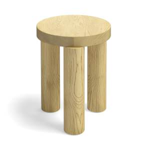 Nomad Oak Timber Round Side Table, Natural