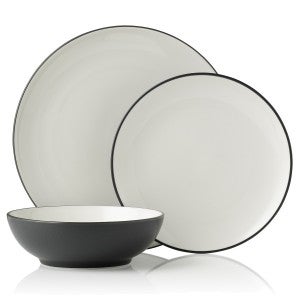 Noritake Colorwave Graphite 12 Piece Stoneware Dinner Set