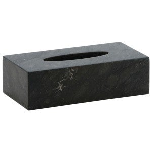 Aquanova Hammam Natural Stone Tissue Box, Dark Grey