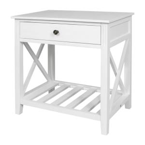 Devon Timber Side Table, White