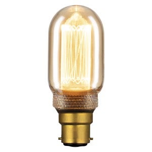 Mercator T45 Decorative LED Filament Bulb, B22, 4W, 1800K, Amber