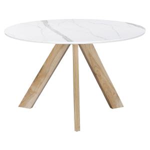 Morris Sintered Stone Top Round Dining Table, 120cm