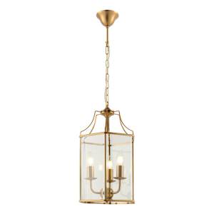 Arcadia Metal & Glass Pendant Light, Medium, Gold