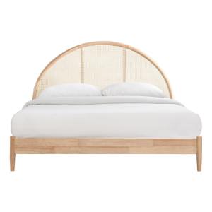 Avery Arch Timber & Rattan Platform Bed, Double