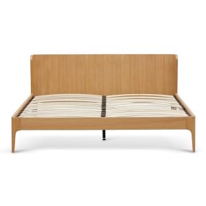 Morton Wooden Platform Bed, Queen, Natural