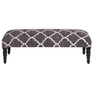 Tara Fabric & Mango Wood Bench, 120cm