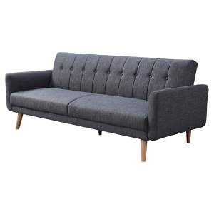 Dovrin Fabric Click Clack Sofa Bed, 3 Seater, Dark Grey