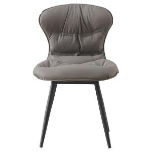 Kyler Faux Leather Dining Chair, Grey