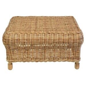Savannah Rattan Ottoman, Natural