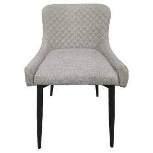 Brighton Fabric Stackable Dining Chair, Grey