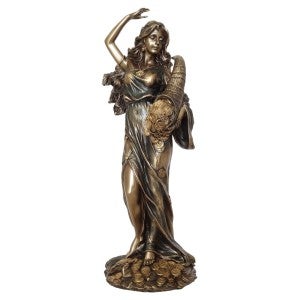 Cast Bronze Figurine of Fortuna, Small