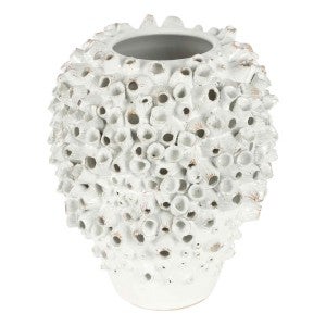 Vaucluse Ceramic Barnacle Vase, Large, White