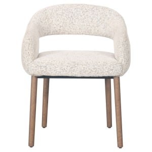 Cora Fabric Dining Chair, Sand / Brown