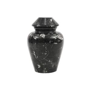 Elysian Marble Cremation Urn, Type D, Small, Black