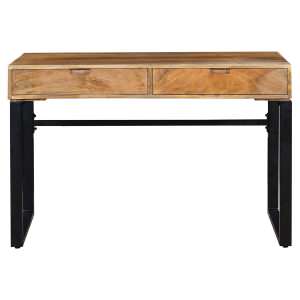 Venus Mango Wood & Metal Study Desk, 120cm, Natural