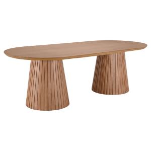 Zaya Wooden Oval Dining Table, 270cm, Oak